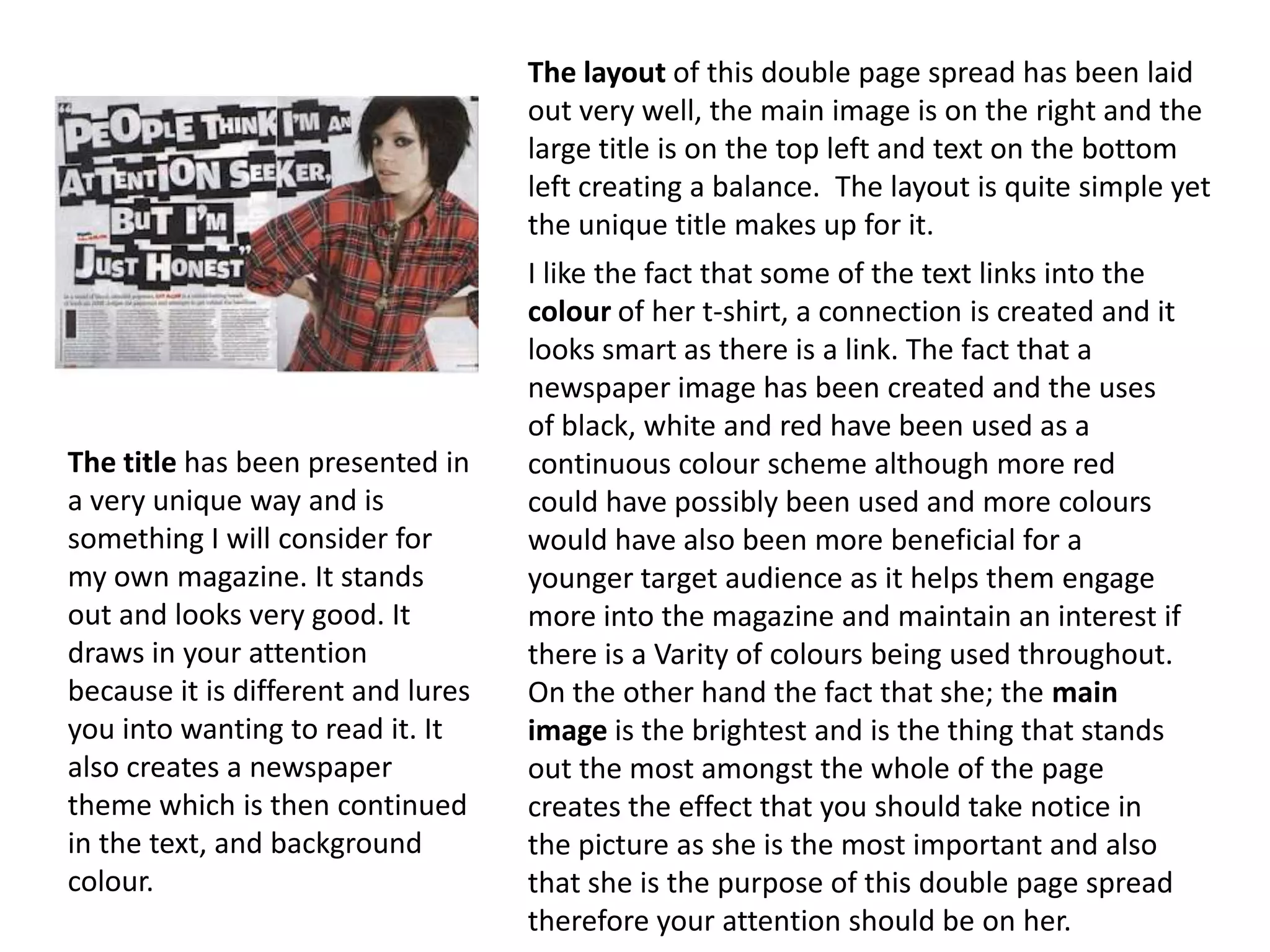 5 magazine double page spreads | PPTX