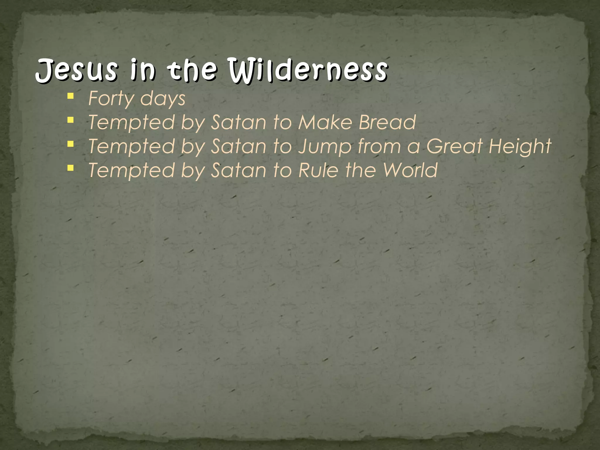 Temptation of Jesus | PPT