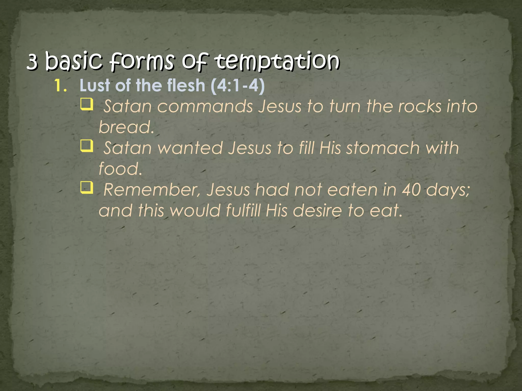 Temptation of Jesus | PPT