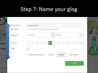 Lesson 4: Saving a glog | PPT