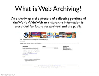 Web Archiving Workflow | PPT