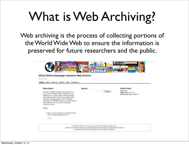 Web Archiving Workflow | PPT