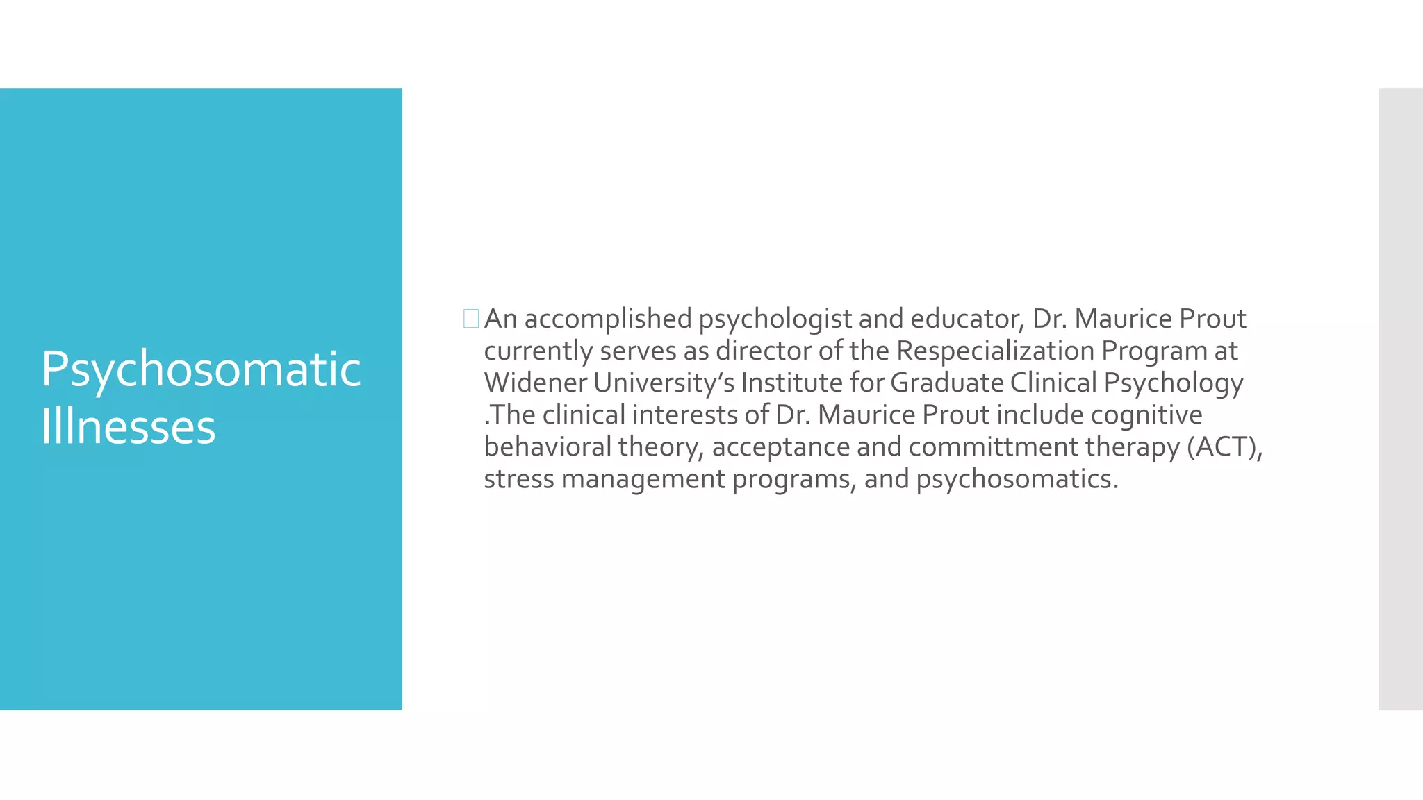 Psychosomatic Illnesses | PPTX | Physical Therapy | Wellness