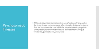 Psychosomatic Illnesses | PPTX | Physical Therapy | Wellness