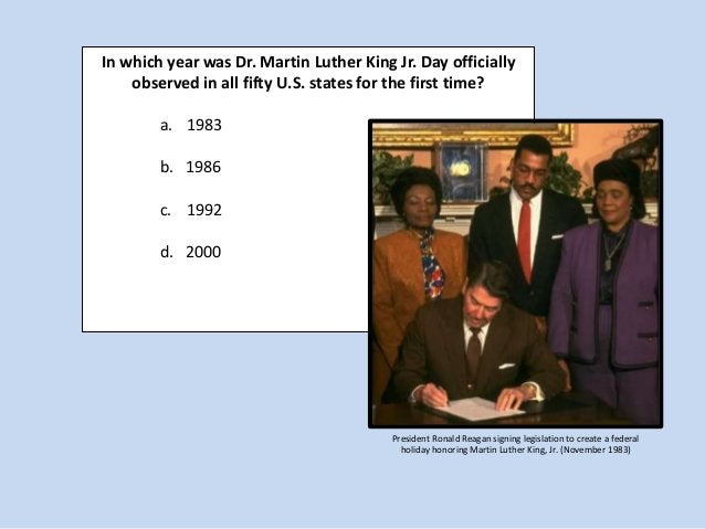 Martin Luther King Day Quiz | PPT