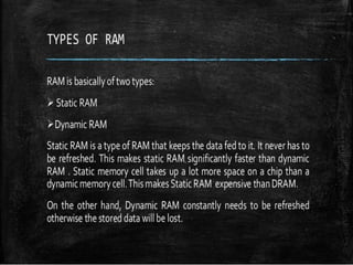 Presentation of RAM | PPT