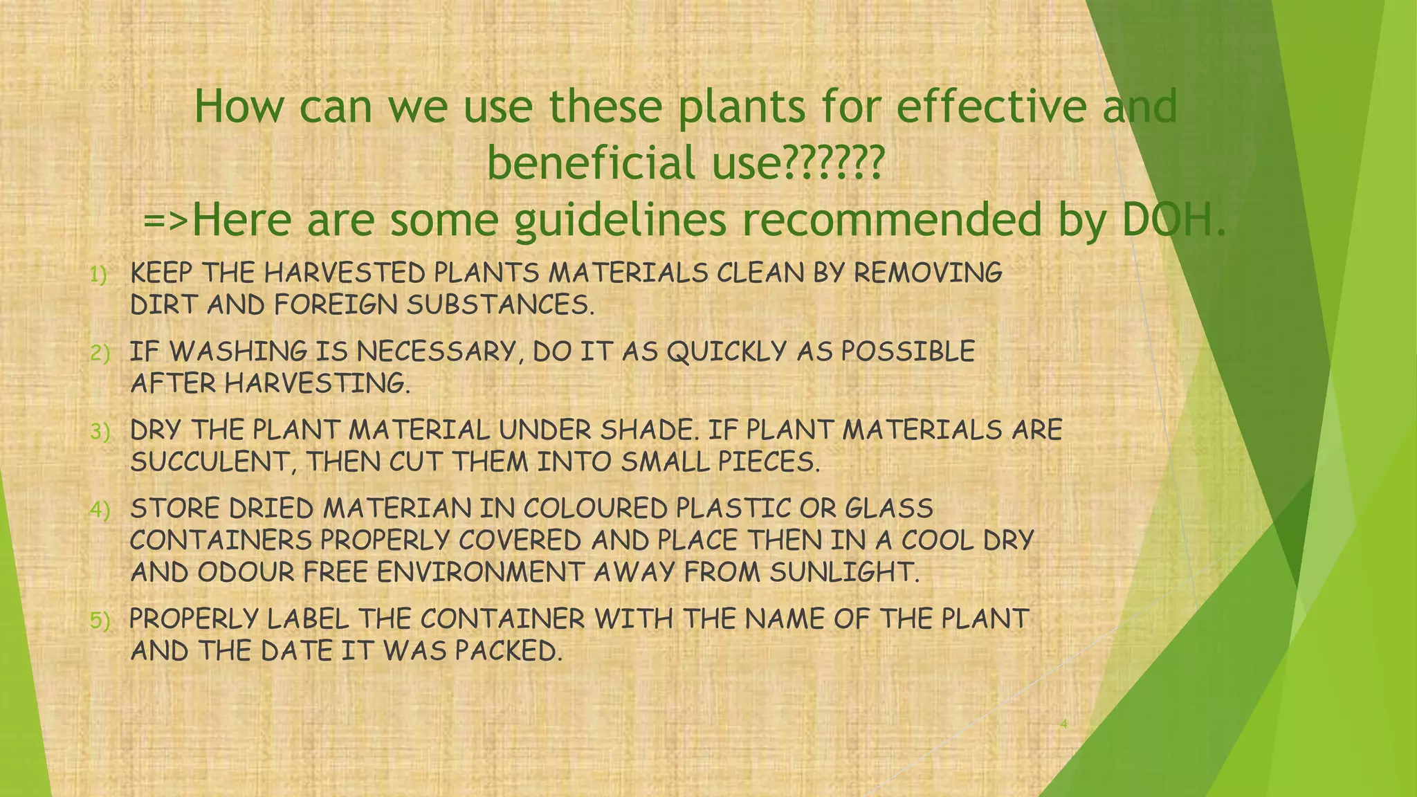 medicinal plants preparation and uses | PPSX