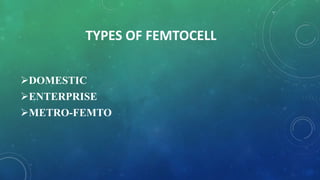 Femtocell Seminar | PPTX | Computer Networking | Computing