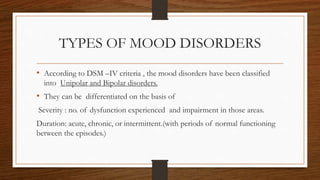 mood disorders | PPTX