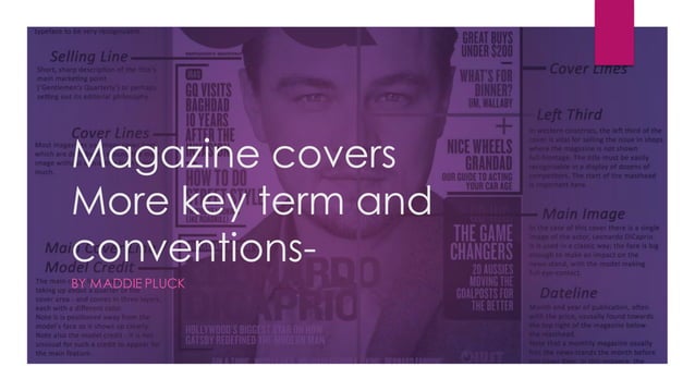 More magazine key terms and conventions | PPT