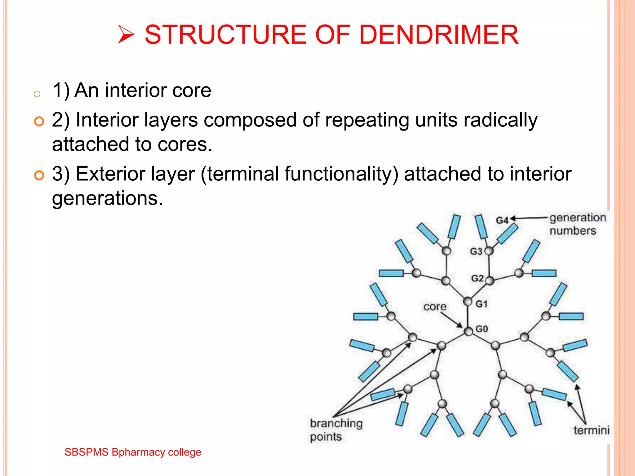 Dendrimer - A Novel Carrier in Drug Delivery System | PPTX