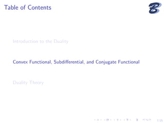 Convex Analysis and Duality (based on "Functional Analysis and ...