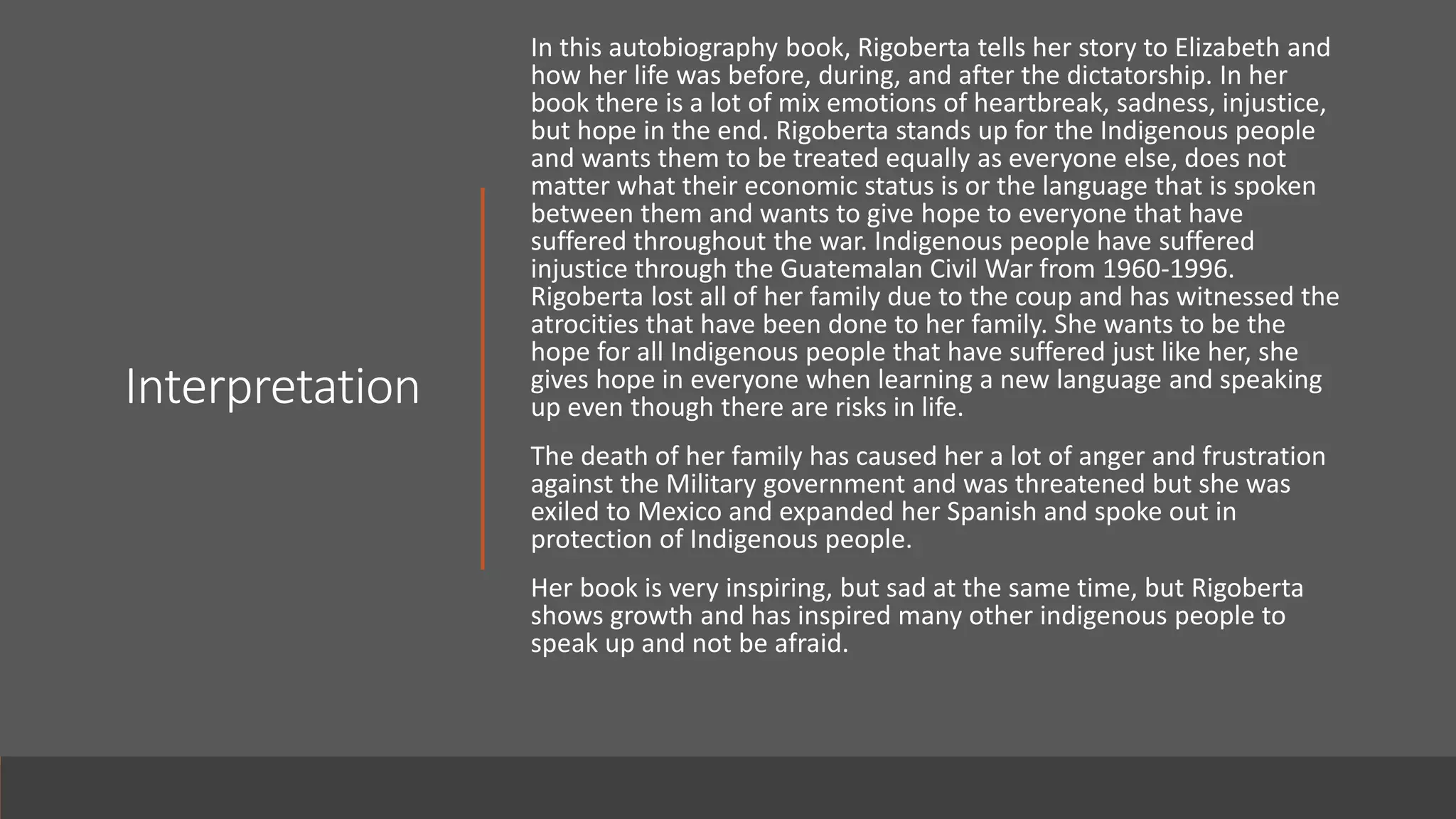 I, Rigoberta Menchu | PPTX