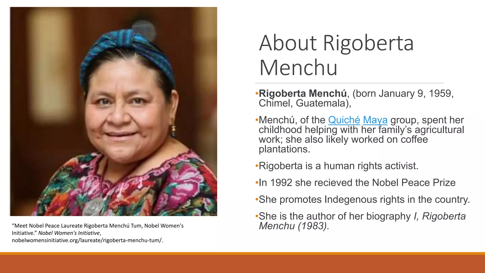 I, Rigoberta Menchu | PPTX
