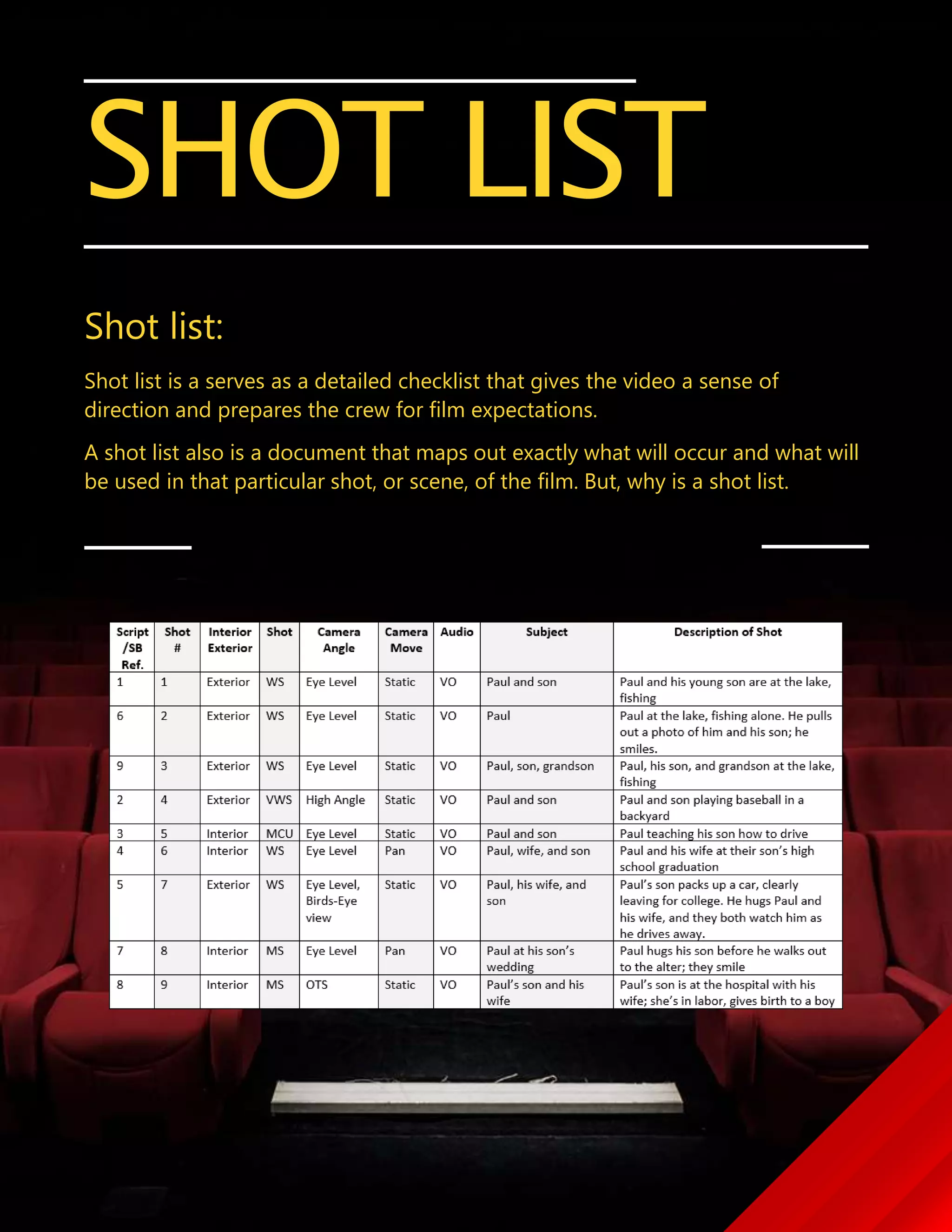 Pre-production documents | PPTX | Video Production | Content Production