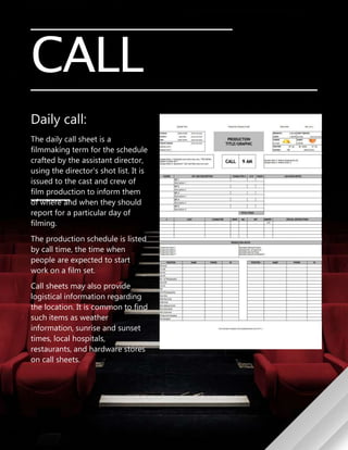 Pre-production documents | PPTX | Video Production | Content Production