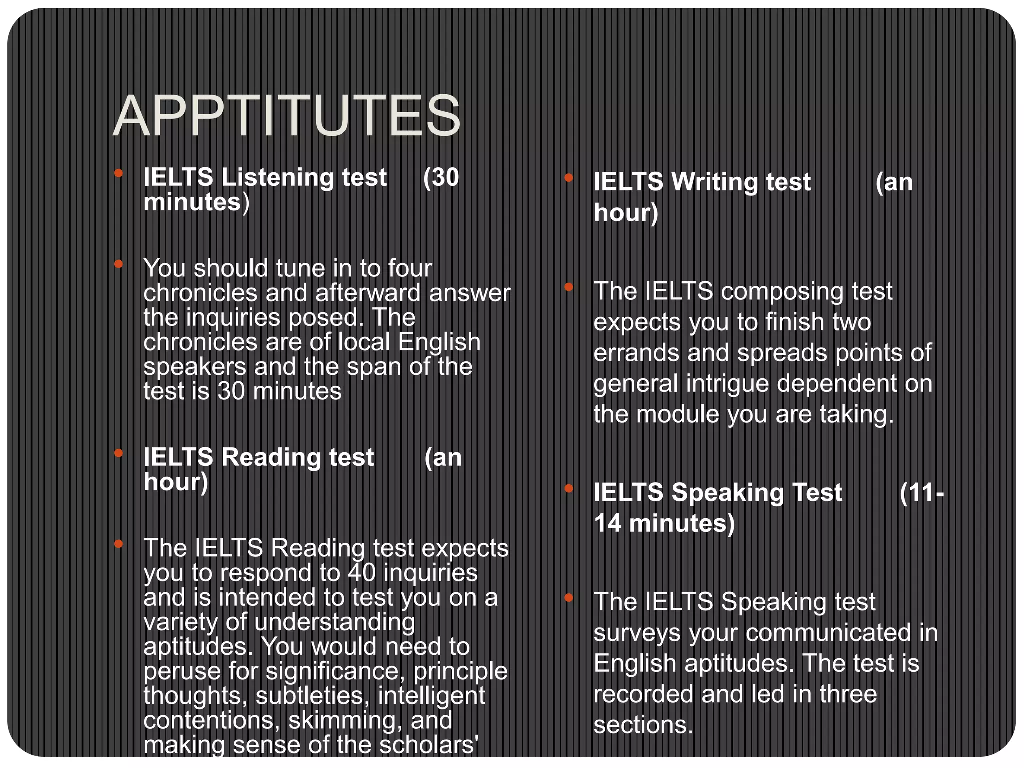 iELTS INFORMATION | PPTX