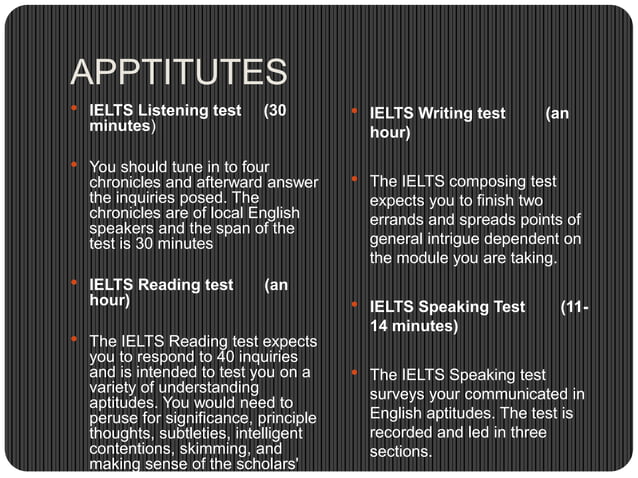 iELTS INFORMATION | PPT