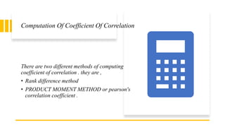 Pearson's correlation coefficient | PPTX