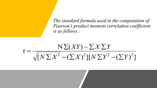 Pearson's correlation coefficient | PPTX