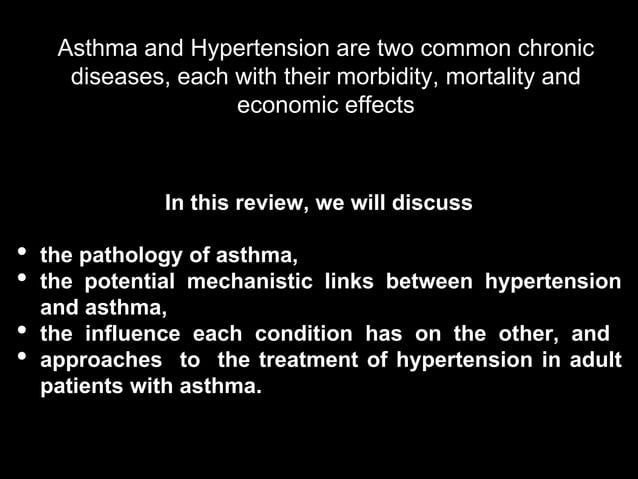 Treatment of hypertension in patients with asthma : NEJM | PPTX