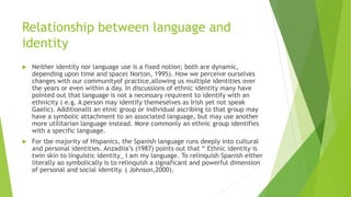 LANGUAGE AND IDENTITY | PPTX