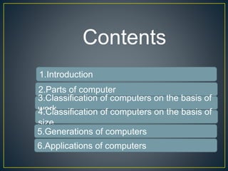 short and sweet introduction of Computer | PPTX