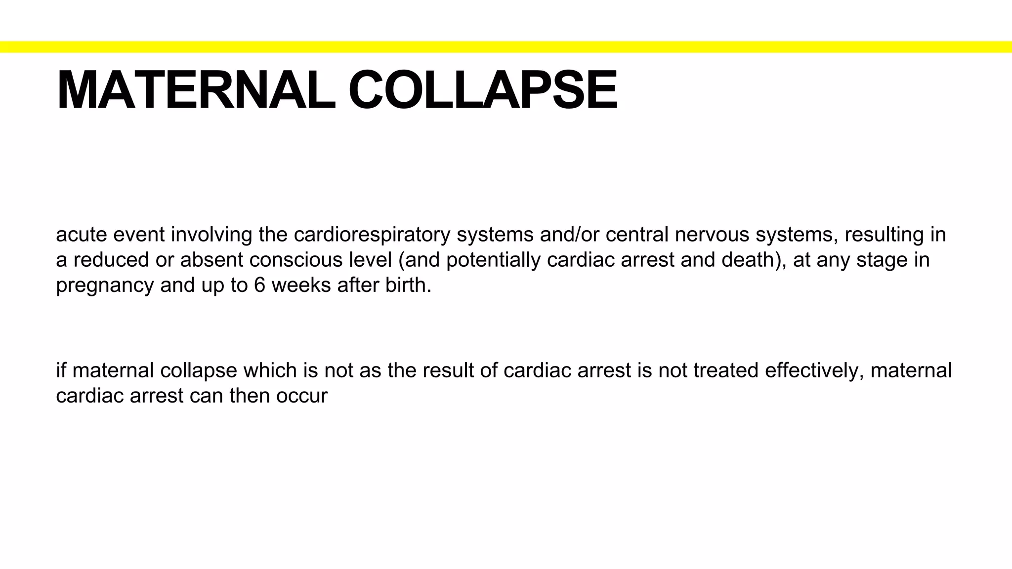 Maternal collapse | PPTX