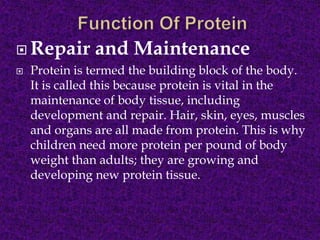 protein and their function | PPTX