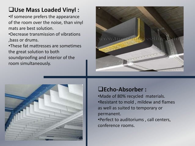 Sound absorber on Ceiling | PPTX