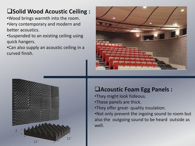 Sound absorber on Ceiling | PPTX