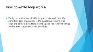 Java Repetiotion Statements | PPT