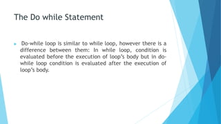 Java Repetiotion Statements | PPT