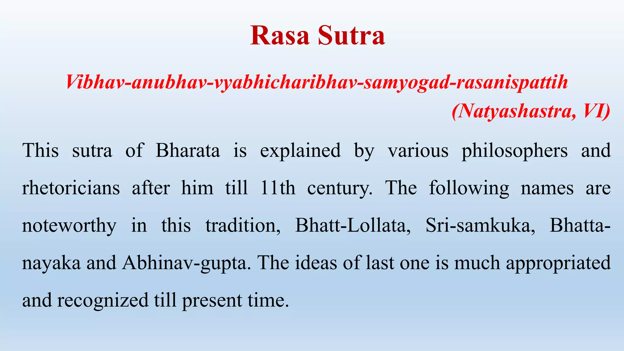 Theory of Rasa | PPT