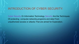 Presentation on Cyber Security | PPTX