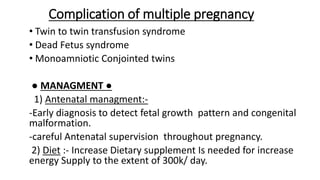Multiple pregnancy | PPTX