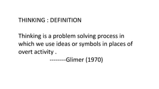 Thinking - Psychology for Bsc Nursing | PPTX