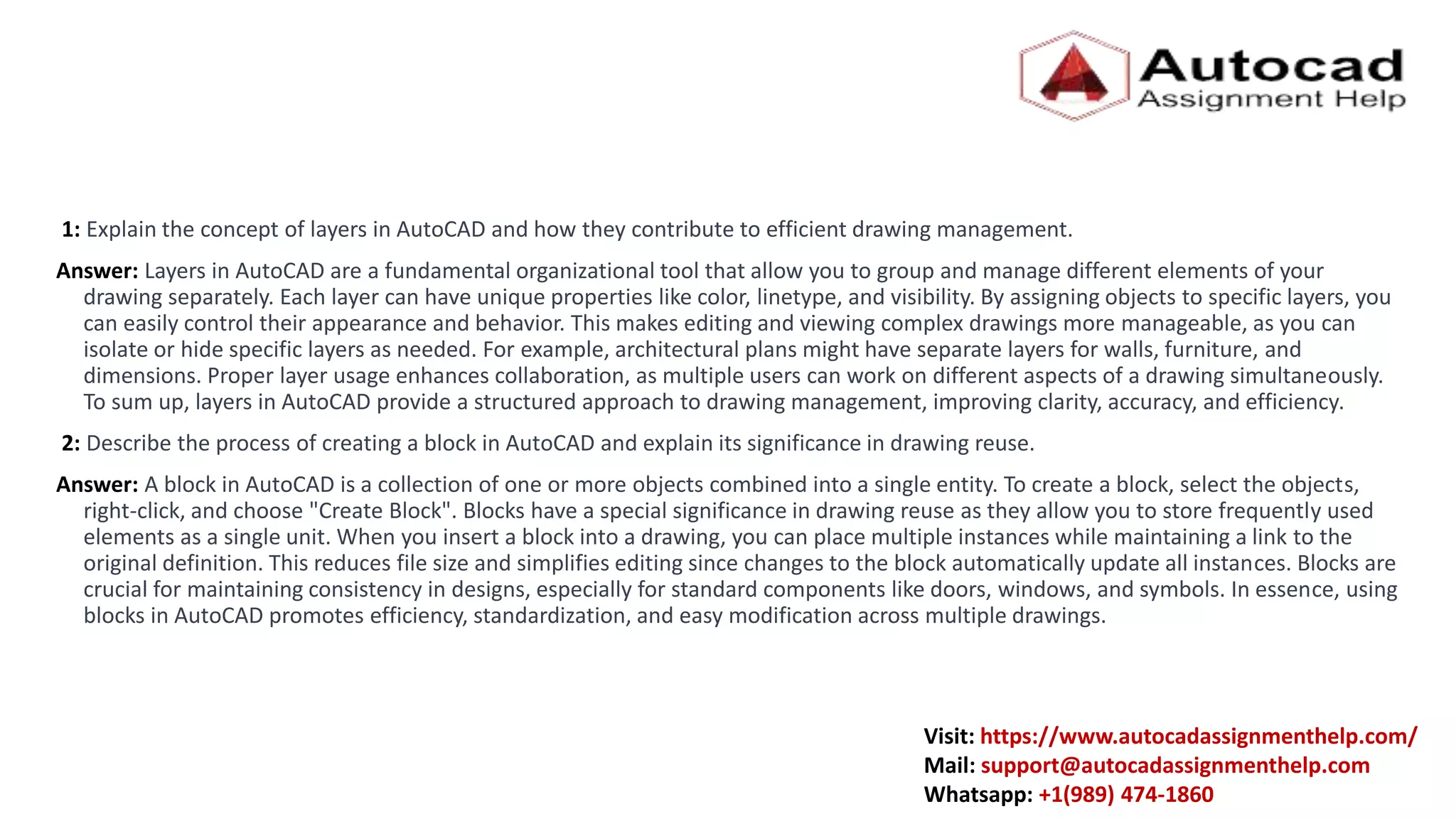 Elevate Your AutoCAD Assignments: Unleash Your Designing Potential! | PPTX