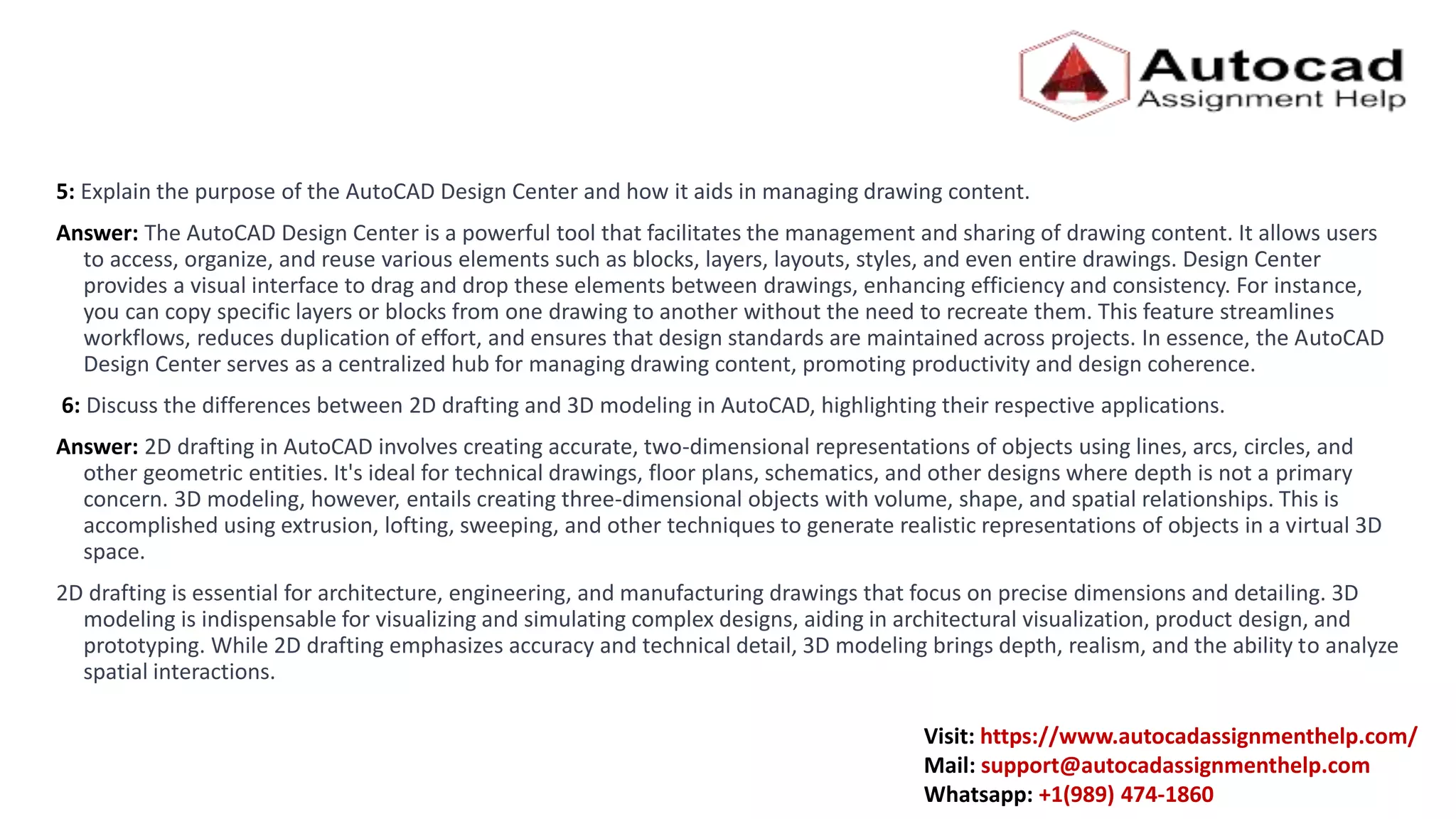 Elevate Your AutoCAD Assignments: Unleash Your Designing Potential! | PPTX