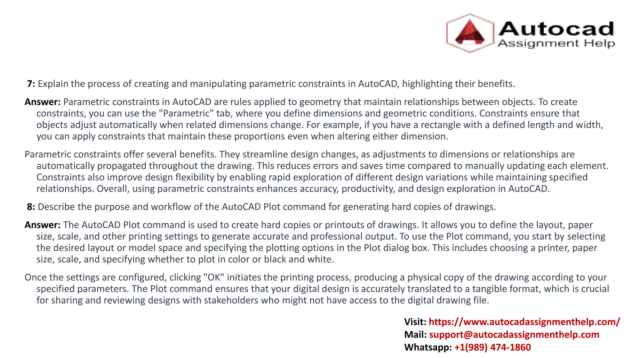 Elevate Your AutoCAD Assignments: Unleash Your Designing Potential! | PPT