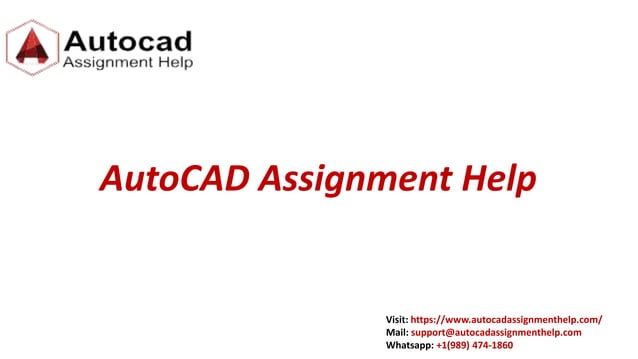 Elevate Your AutoCAD Assignments: Unleash Your Designing Potential! | PPT