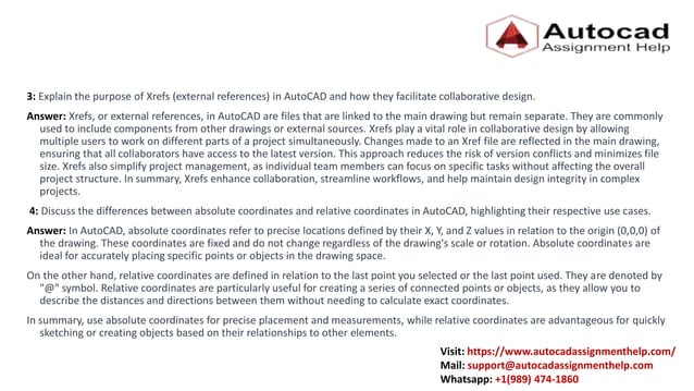 Elevate Your AutoCAD Assignments: Unleash Your Designing Potential! | PPT