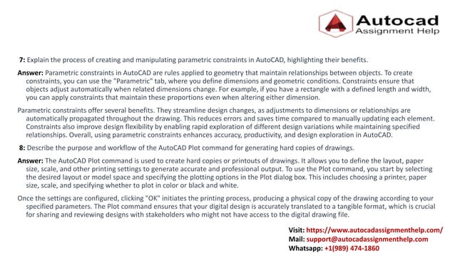 Elevate Your AutoCAD Assignments: Unleash Your Designing Potential! | PPT