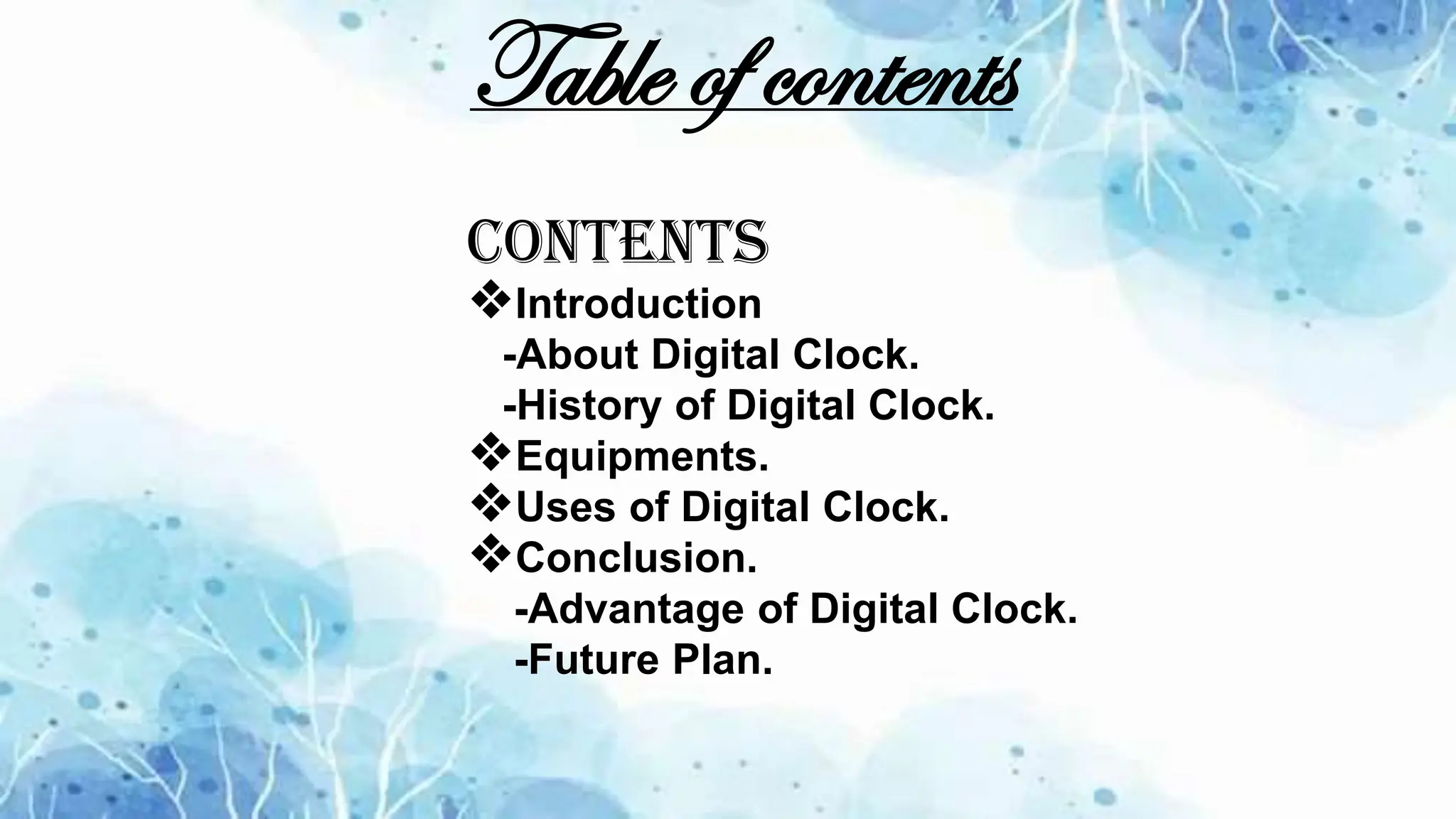 Best presentation based on digital clock | PPT