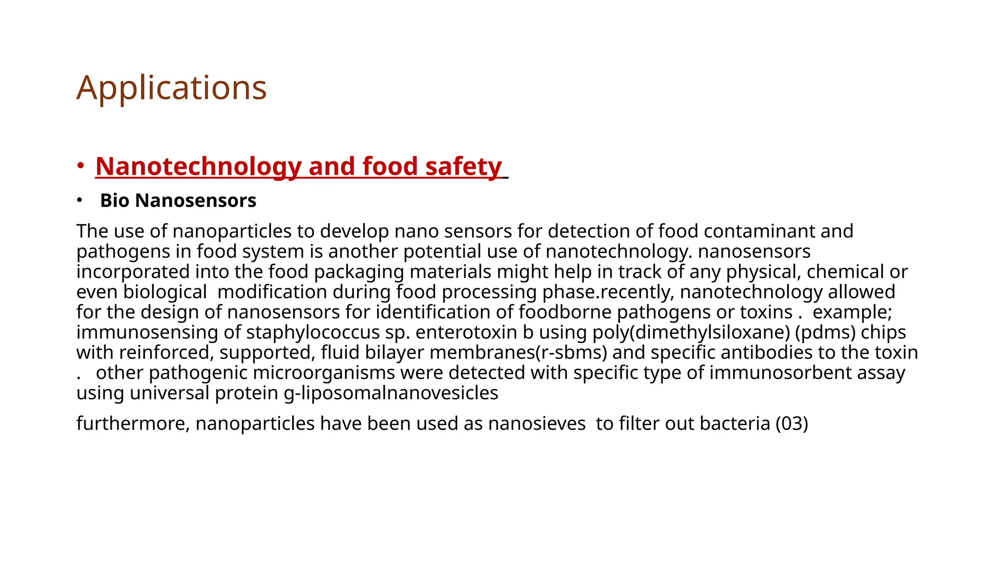 Nanotechnology In Food industry , Applications, Future prospects ...