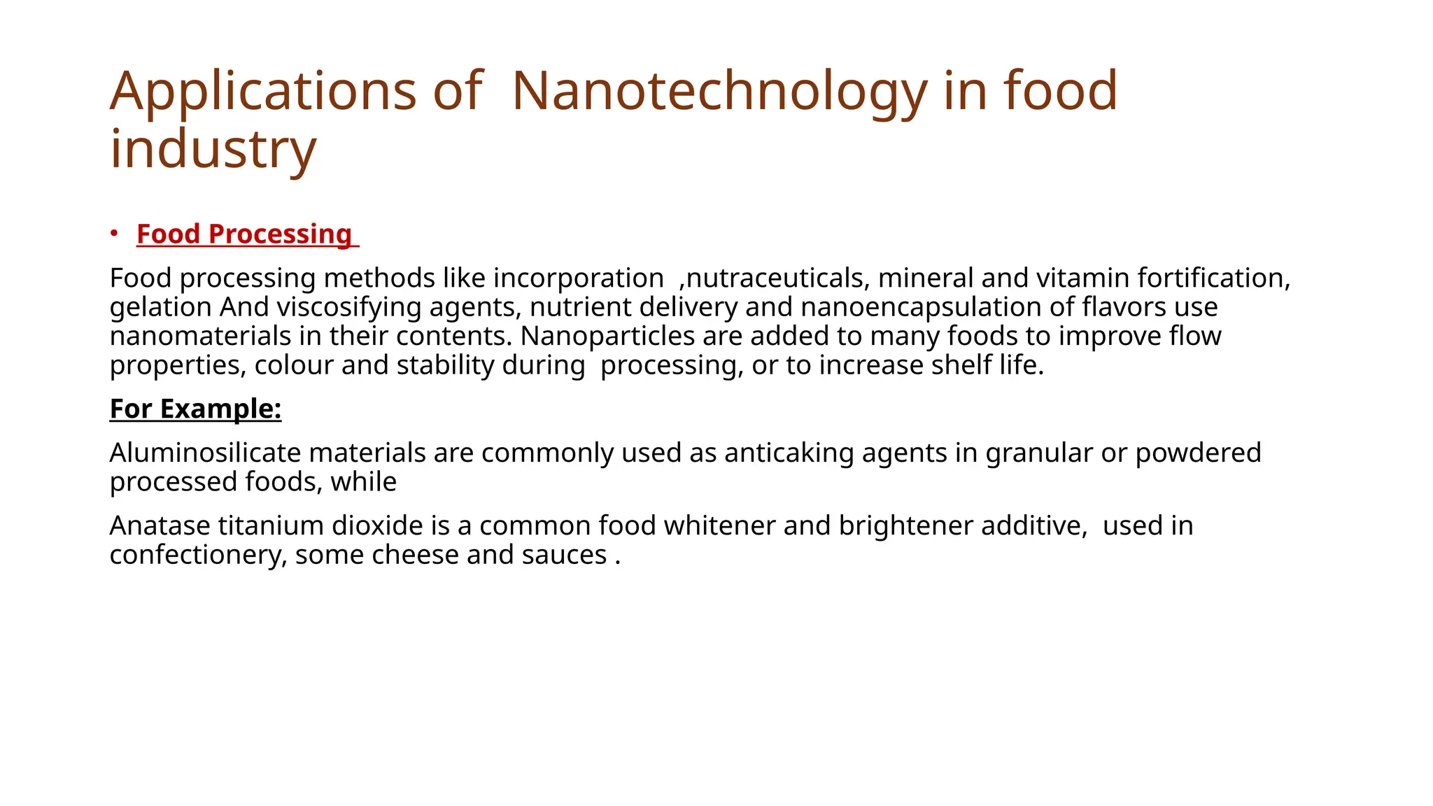 Nanotechnology In Food industry , Applications, Future prospects ...