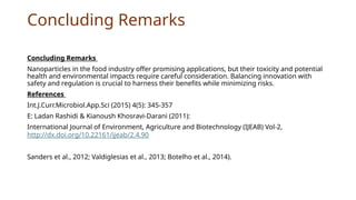 Nanotechnology In Food industry , Applications, Future prospects ...