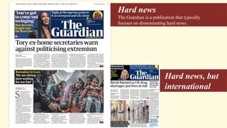 Newspaper presentation for media studies | PPTX