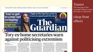 Newspaper presentation for media studies | PPTX | Technology & Computing