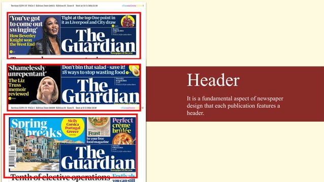 Newspaper presentation for media studies | PPTX | Technology & Computing